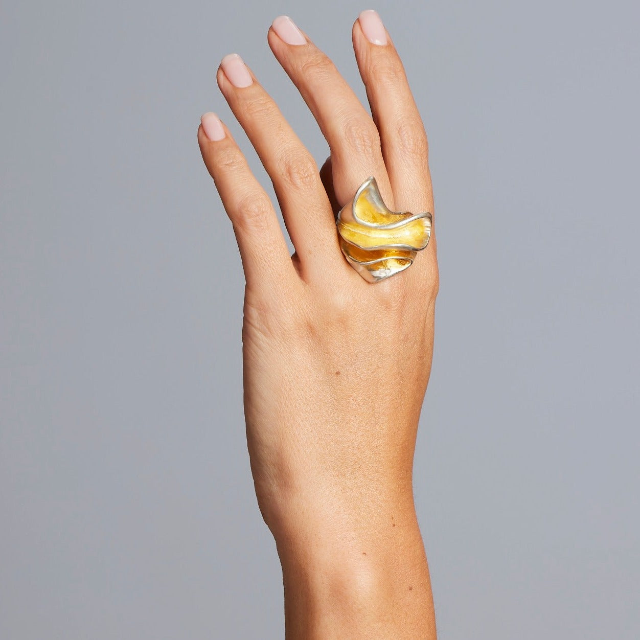 A BUNDA 'Sundance' Ring made in Silver with Gold Features.